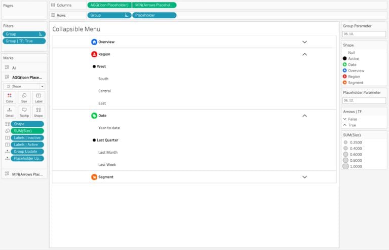 How To Build Collapsible Menus In Tableau | phData