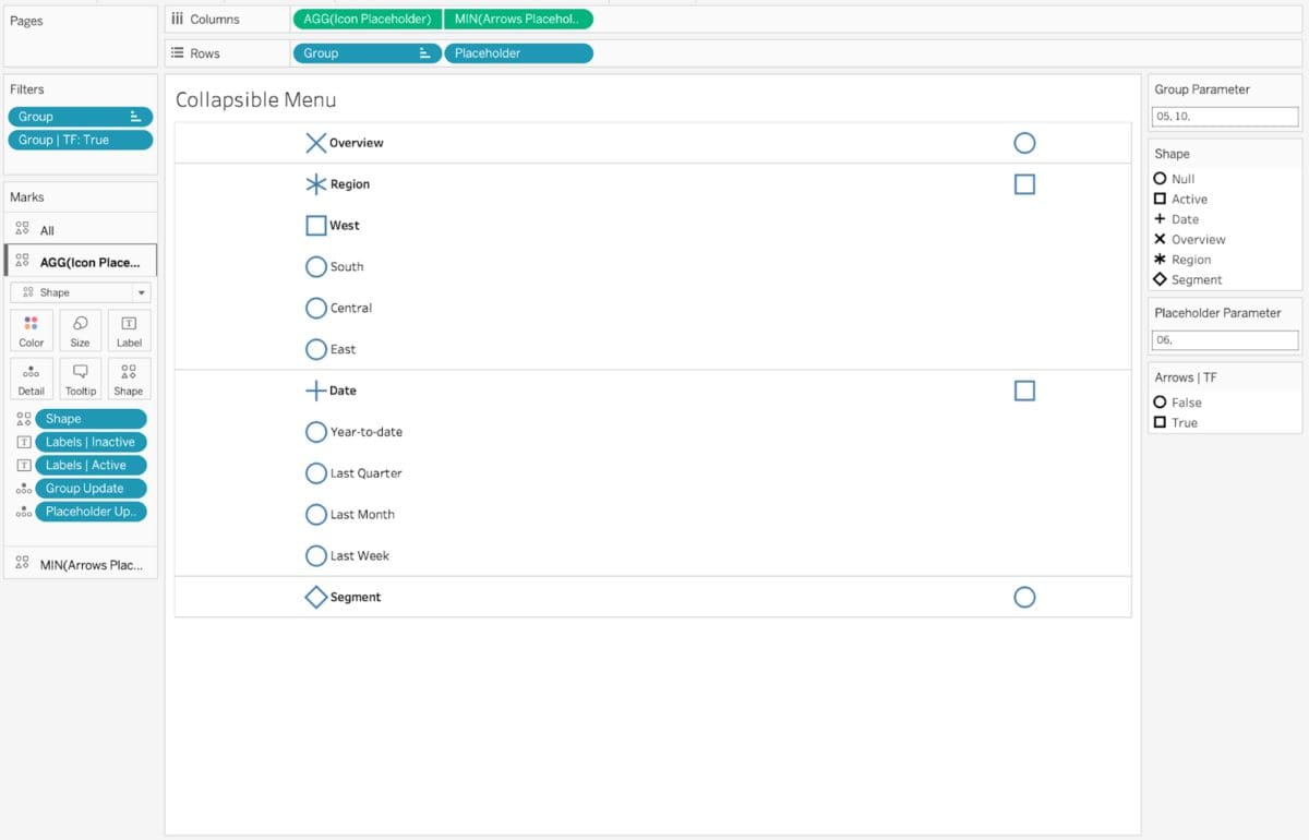 How To Build Collapsible Menus In Tableau | phData
