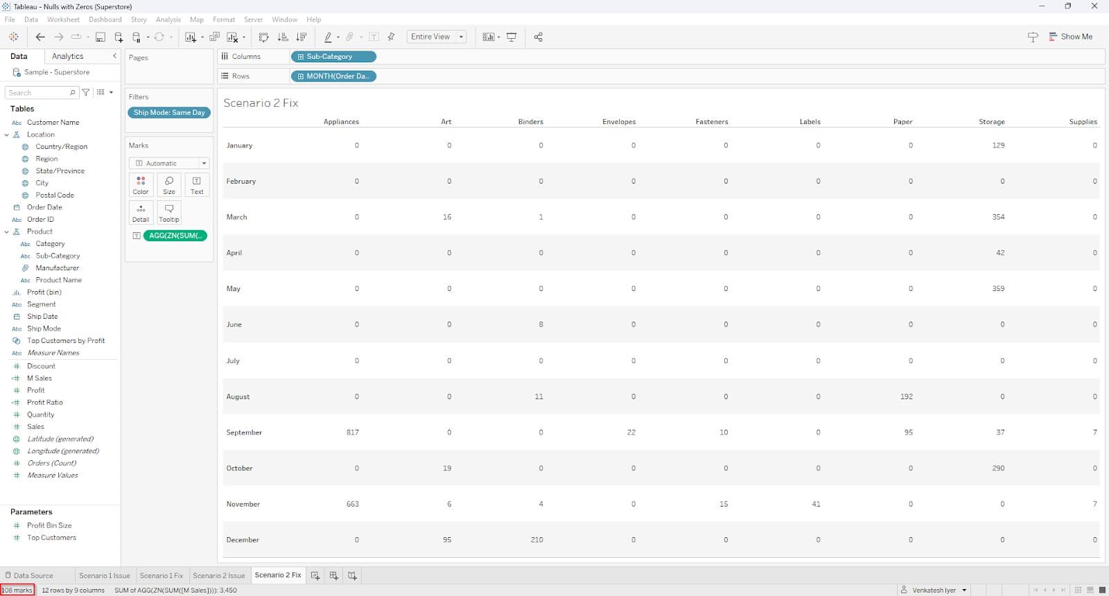 How to Replace Null/Blank Values with Zeros in Tableau | phData