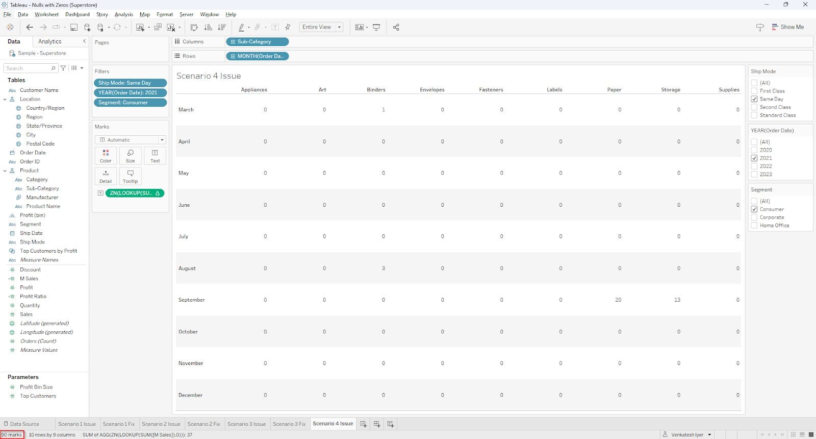 How to Replace Null/Blank Values with Zeros in Tableau | phData
