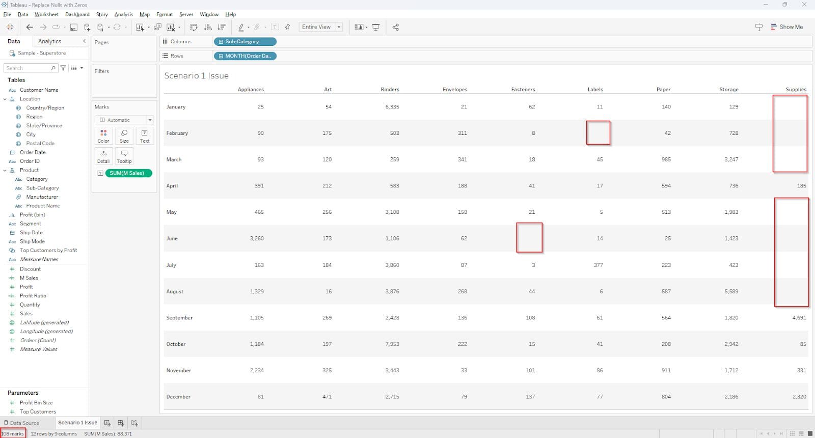 How to Replace Null/Blank Values with Zeros in Tableau | phData