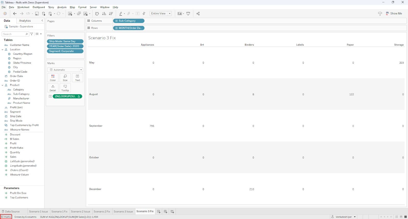 How to Replace Null/Blank Values with Zeros in Tableau | phData